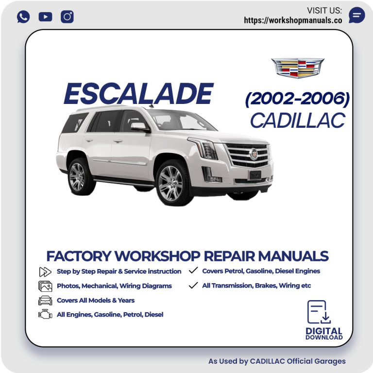 Cadillac Escalade Workshop Manual PDF 2002-2006