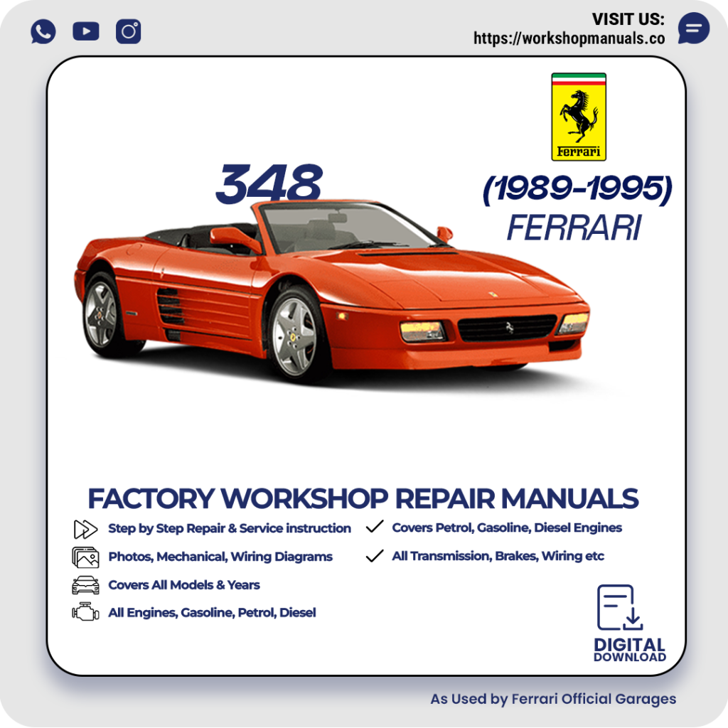 Ferrari 348 Workshop Manual 1989-1995 | PDF