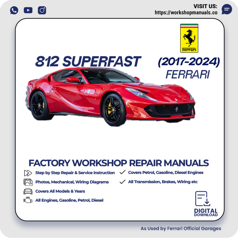 Ferrari 812 Superfast Workshop Manual 2017-2024 | PDF