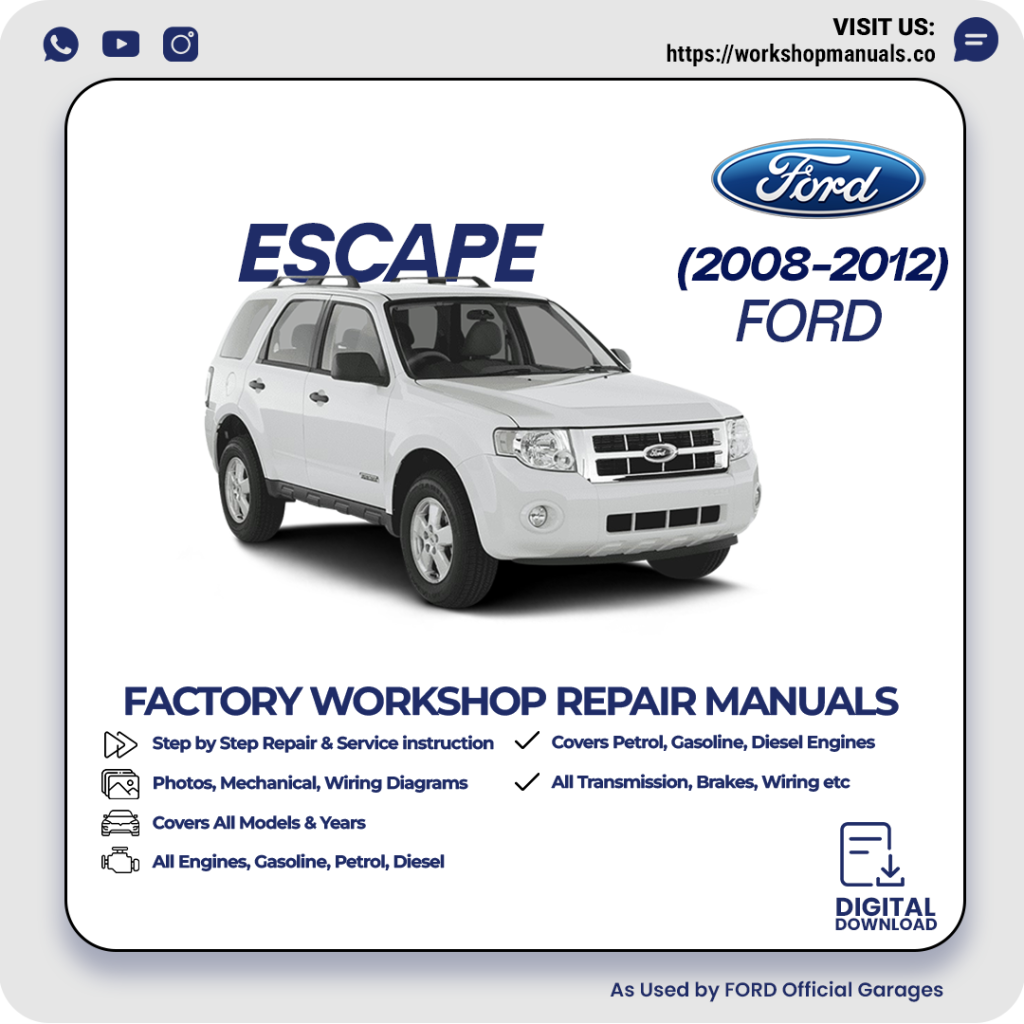 Ford Escape Workshop Manual PDF 2008-2012