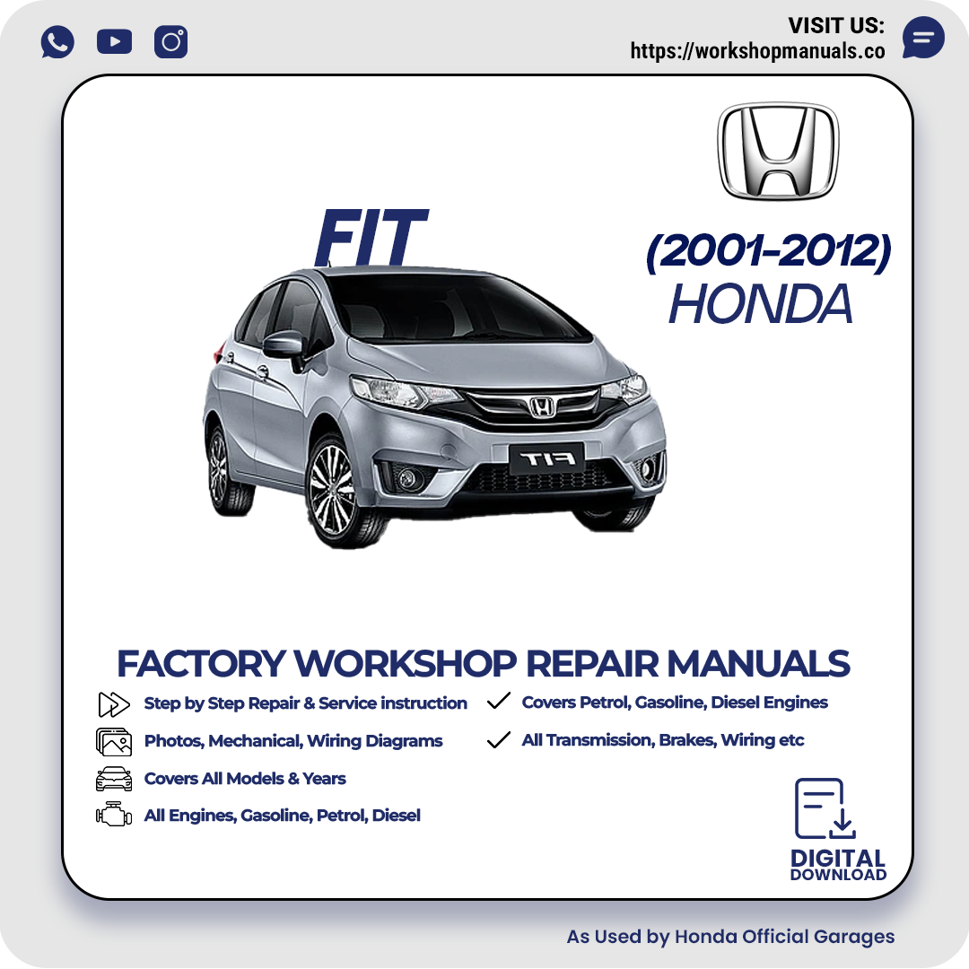 Honda Fit Workshop Manual PDF 2001-2012