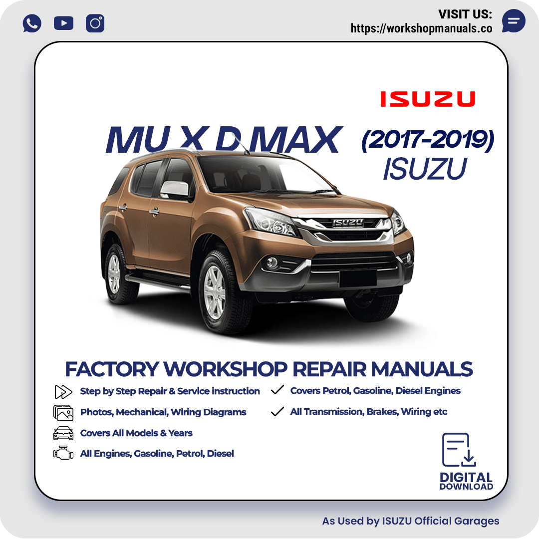 Best ISUZU MU X D MAX 2017-2019 WORKSHOP MANUAL PDF