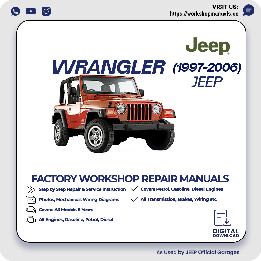 Best JEEP WRANGLER WORKSHOP MANUAL 1997-2006 PDF
