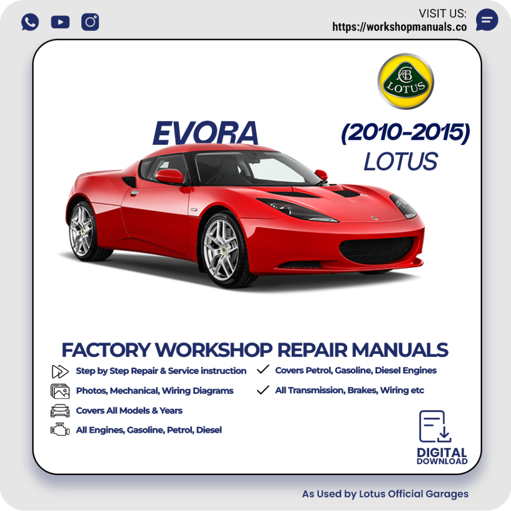 LOTUS EVORA 2010-2015 WORKSHOP REPAIR MANUAL DO...